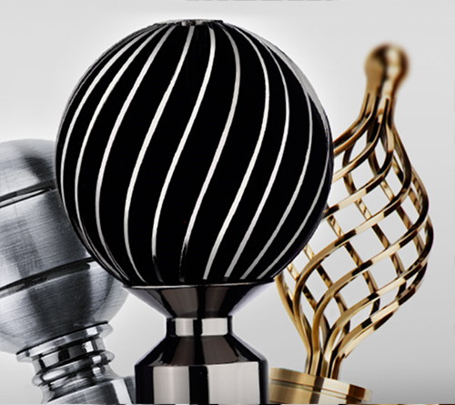 35mm Prime Ivory Ball Curtain Pole | Blinds Direct