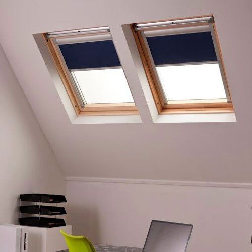 Essentials Blossom White Blackout Roof Blind | Blinds Direct