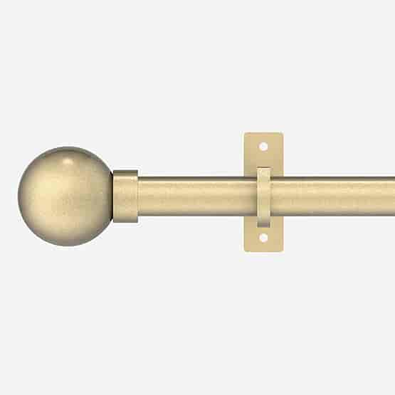 25mm Arc Soft Brass Ball Eyelet Curtain Pole | Poles Direct