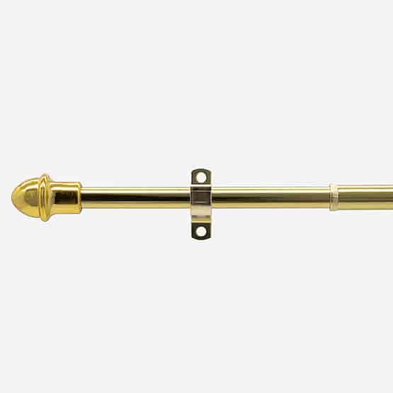 Extendable Metal Brass Cafe Rod Curtain Pole | Poles Direct