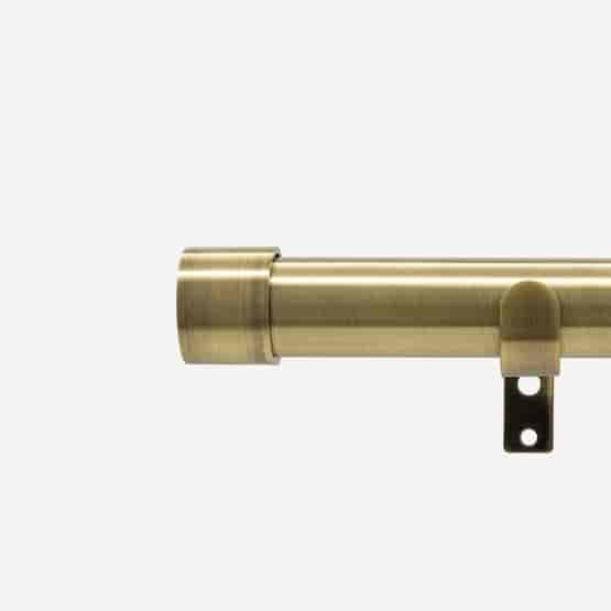 28mm Classic Antique Brass End Cap Eyelet Bay Window Curtain Pole ...