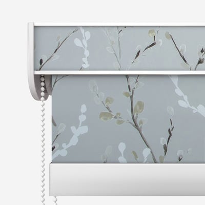 white pattern roller blind