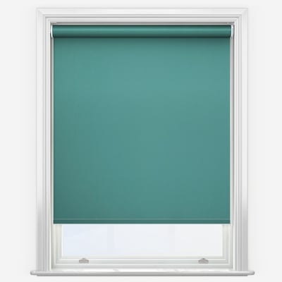 teal window blinds
