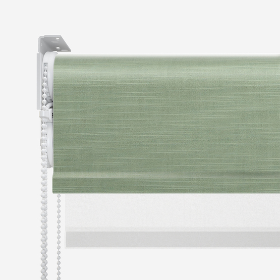 Hayworth Fern & White Double Roller Blind | Blinds Direct