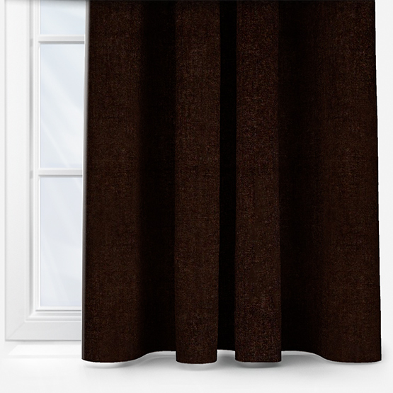 Yard Heavy Chenille Brown Eyelet Ready Made Curtain | Blinds Direct