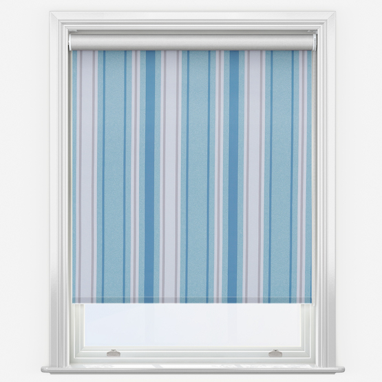 Stripe Blue Blackout Roller Blind | Blinds Direct Ireland