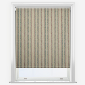 Emily Bond Block Printed Stripe Pink & Blue Roller Blind | Blinds Direct