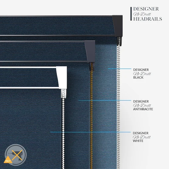 Deluxe Plain Azure Roller Blind | Blinds Direct