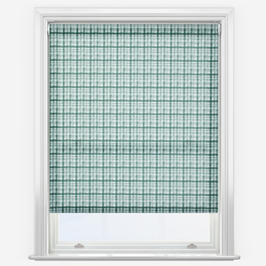 Gingham Evergreen Roller Blind | Roller Blinds Direct