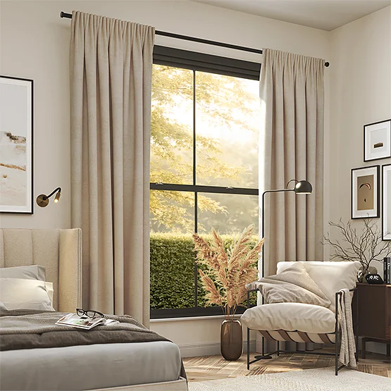 Milan Natural Curtain | Blinds Direct