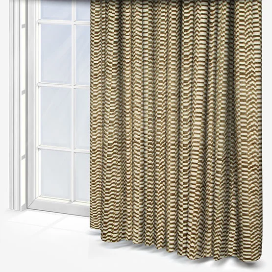 KAI Ren Olive Curtain | Blinds Direct