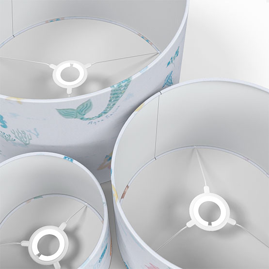 Personalised Mermaids White Lamp Shade | Blinds Direct