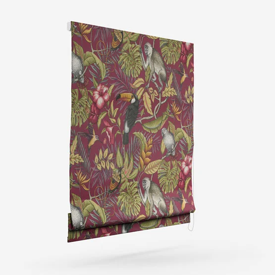 Rainforest Cranberry Roman Blind | Blinds Direct