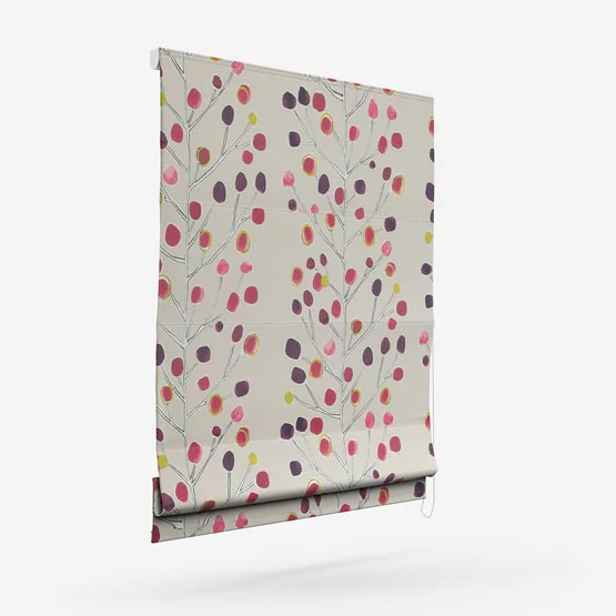 Scion Berry Tree Mink and Berry Roman Blind | Blinds Direct