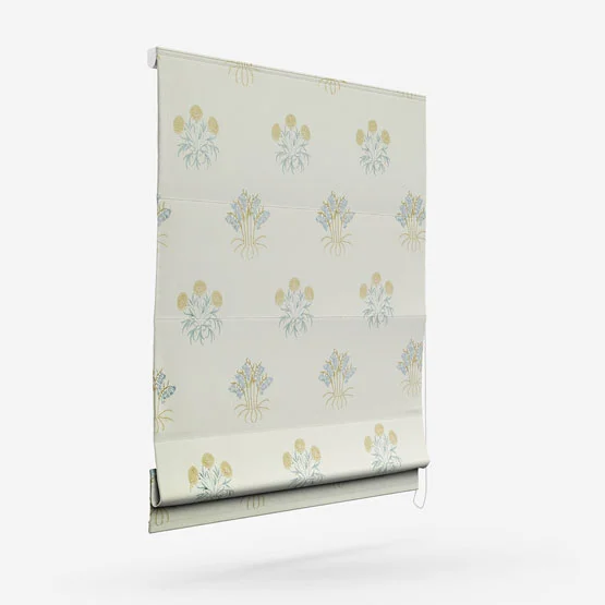 William Morris At Home Lily Flower Embroidery Woad Roman Blind | Blinds ...