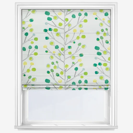 Scion Berry Tree Emerald and Lime Roman Blind | Blinds Direct