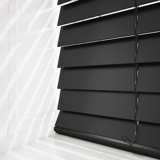 Dalby Black Wooden Venetian Blind | Blinds Direct