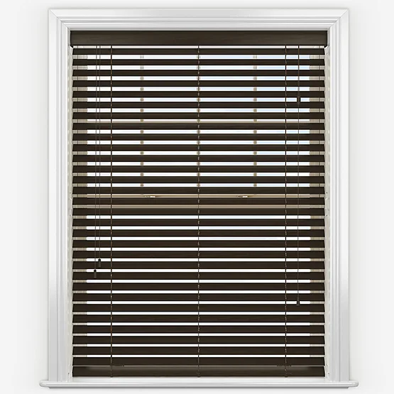 Premier Dark Walnut Wooden Venetian Blind | Blinds Direct
