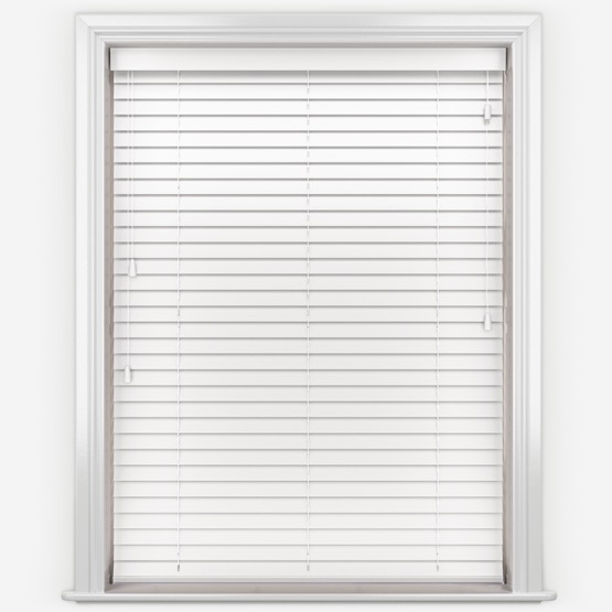 WoodLux Bright White Venetian Blind | Wooden Blinds Direct