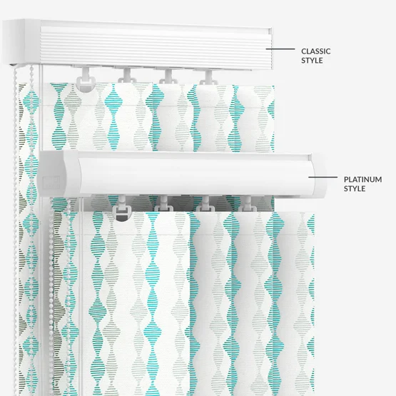 Romain Turquoise Vertical Blind | Blinds Direct