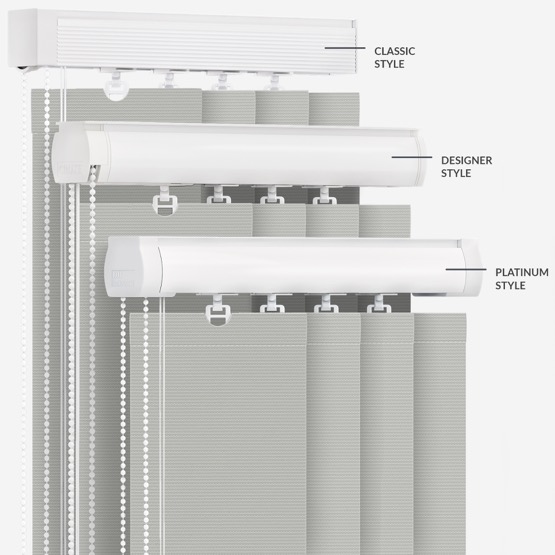 AquaLuxe Grey Vertical Blind | Blinds Direct