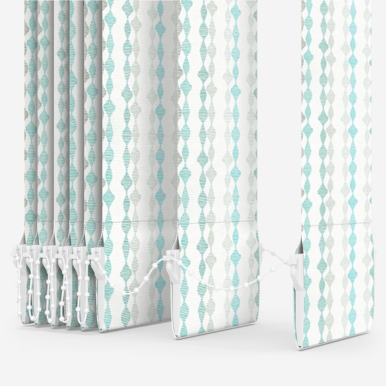 Romain Turquoise Vertical Blind | Blinds Direct