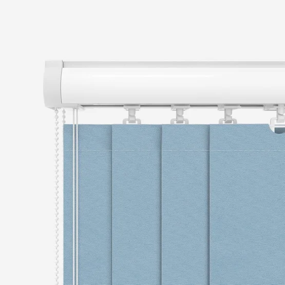 Deluxe Plain Powder Blue Vertical Blind | Blinds Direct