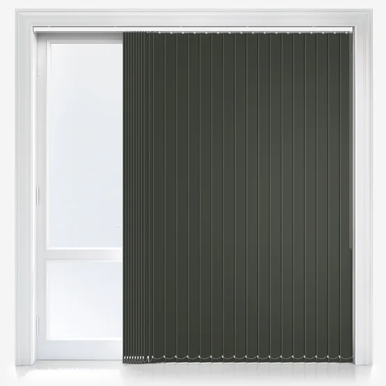Deluxe Plain Shadow Grey Vertical Blind | Blinds Direct