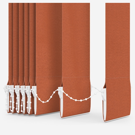 Pop Blackout Burnt Orange Vertical Blind Replacement Slats | Blinds Direct