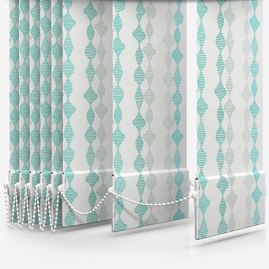 Romain Turquoise Vertical Blind | Blinds Direct