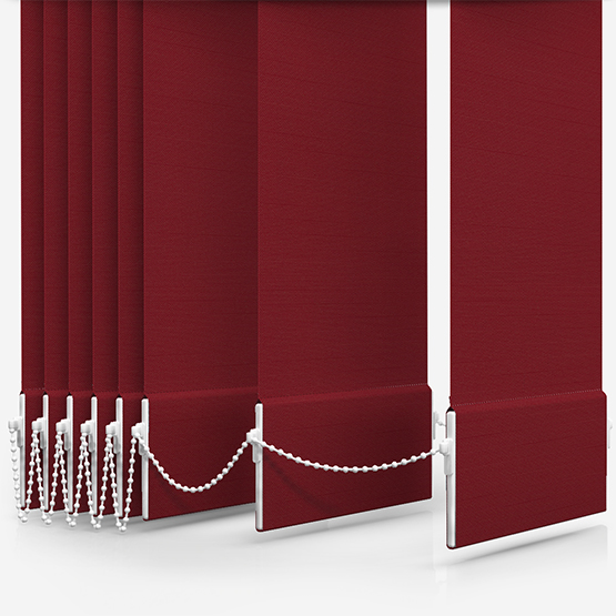 Deluxe Plain Red Vertical Blind | Blinds Direct