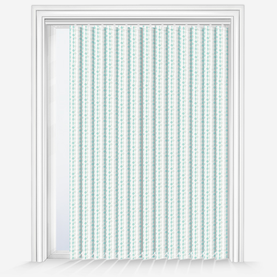 Romain Turquoise Vertical Blind | Blinds Direct