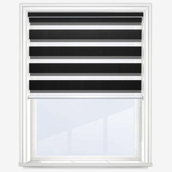 Impression Jet Black Day and Night Blind | Blinds Direct