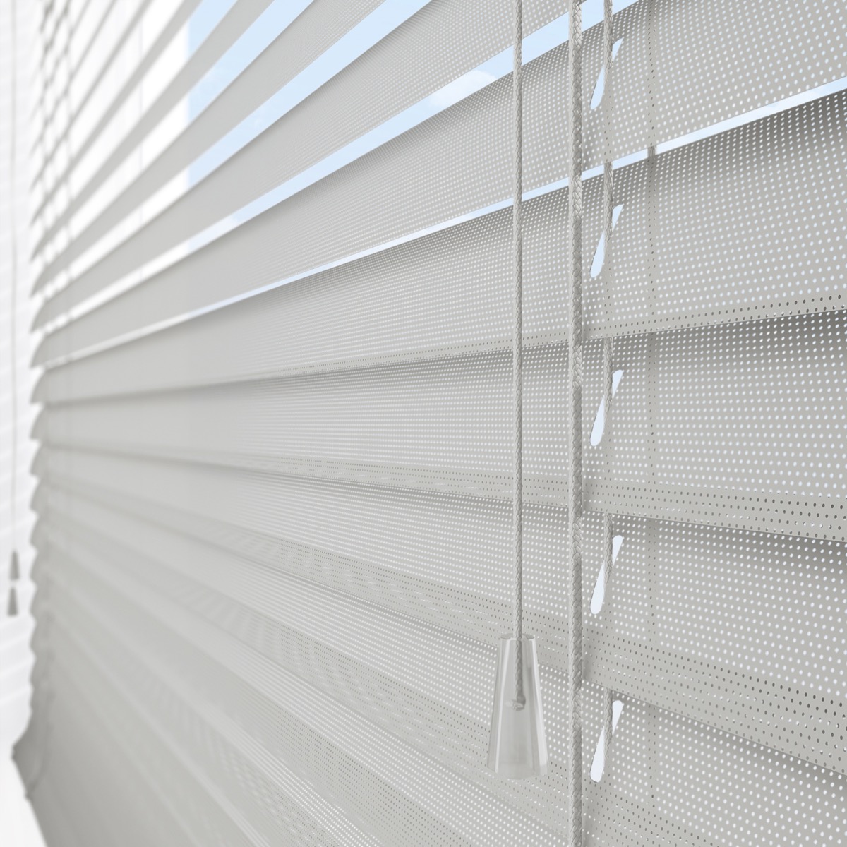 Verta Perforated Granite Aluminium Venetian Blind | Blinds Direct