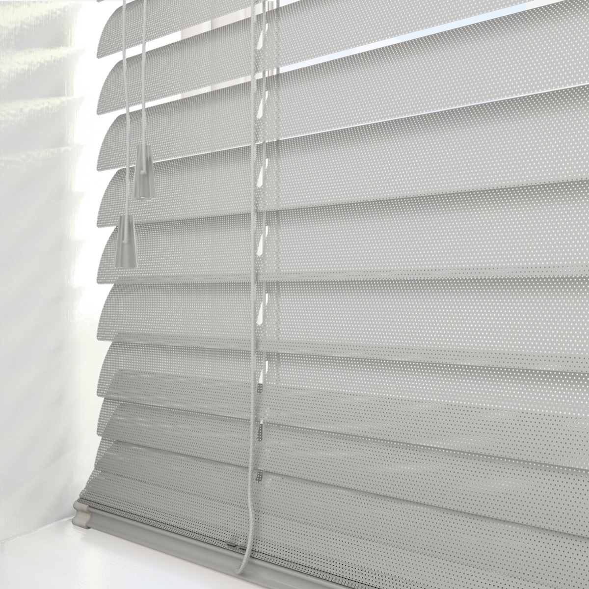 Verta Perforated Granite Aluminium Venetian Blind | Blinds Direct