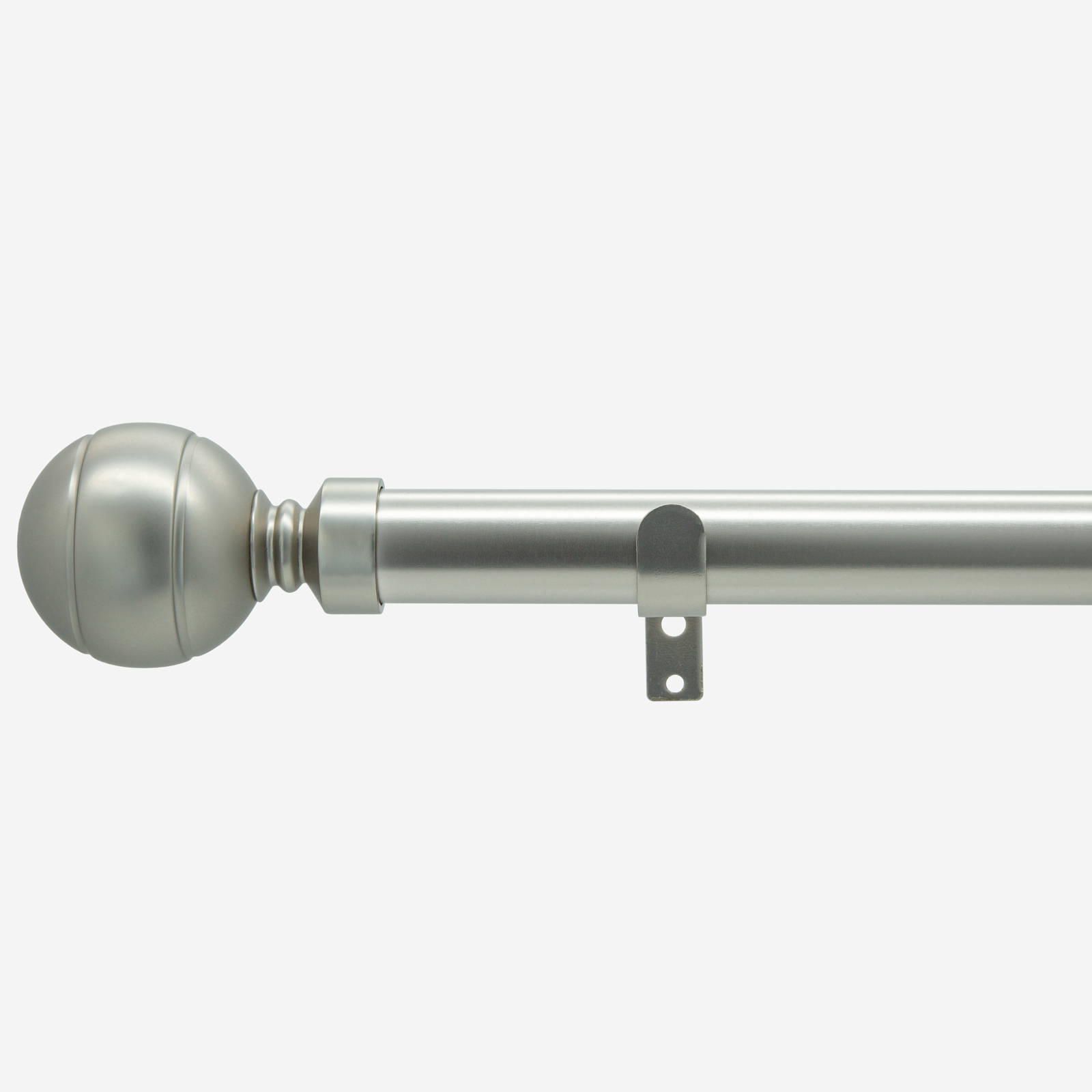 28mm Allure Classic Brushed Steel Lined Ball Eyelet Curtain Pole ...