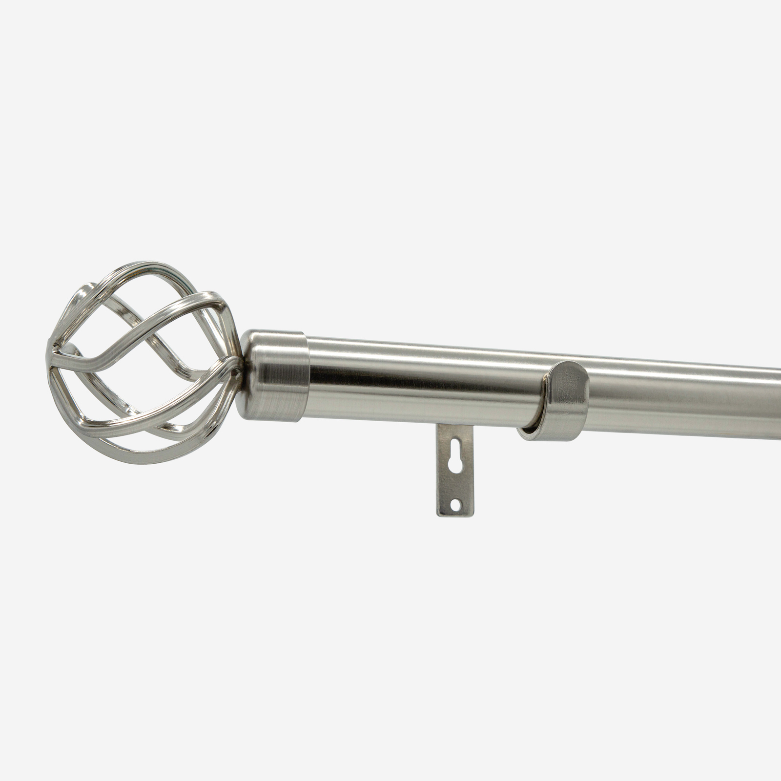 28mm Allure Classic Stainless Steel Cage Eyelet Bay Window Curtain Pole ...