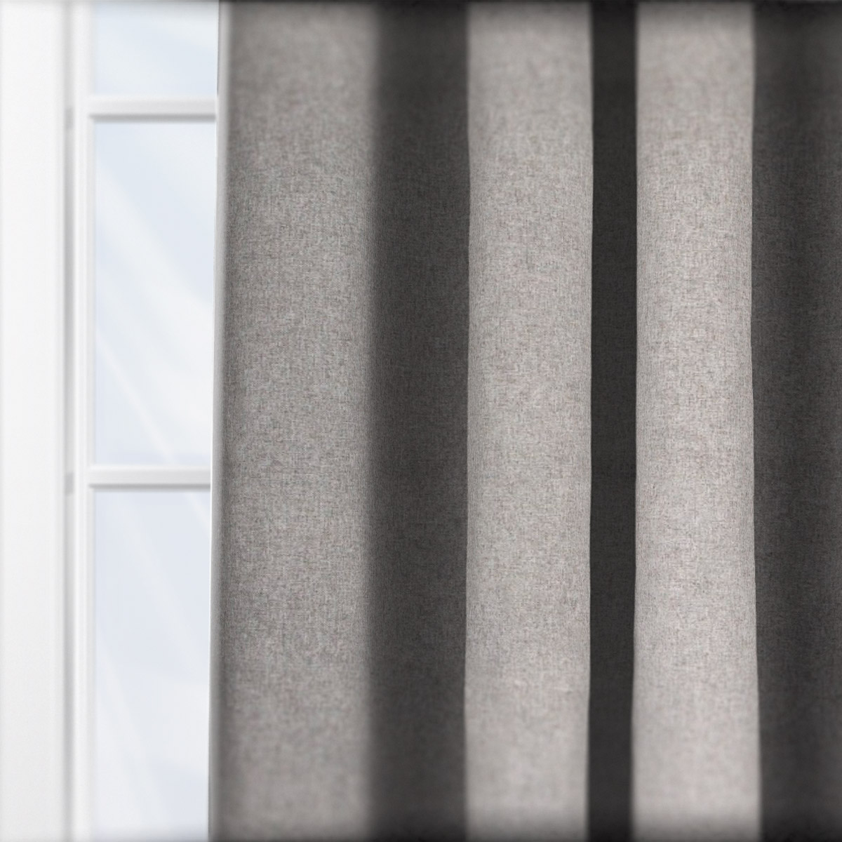Horizon Grey Eyelet Ready Made Curtain | Blinds Direct