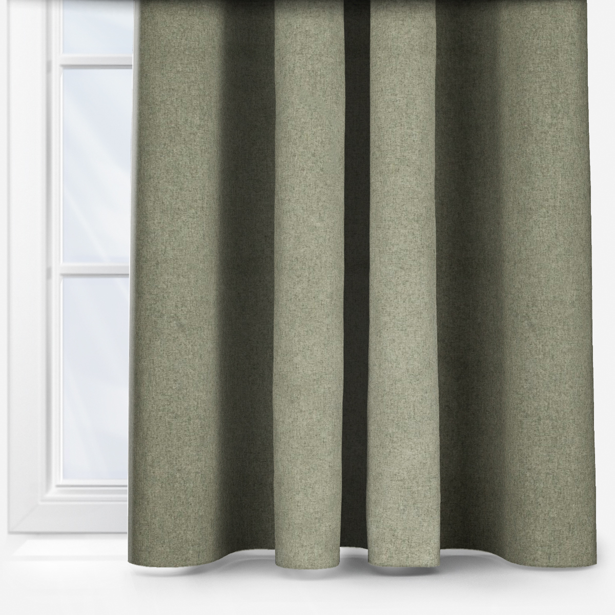 Furn Dawn Eucalyptus Pencil Pleat Ready Made Curtain | Blinds Direct