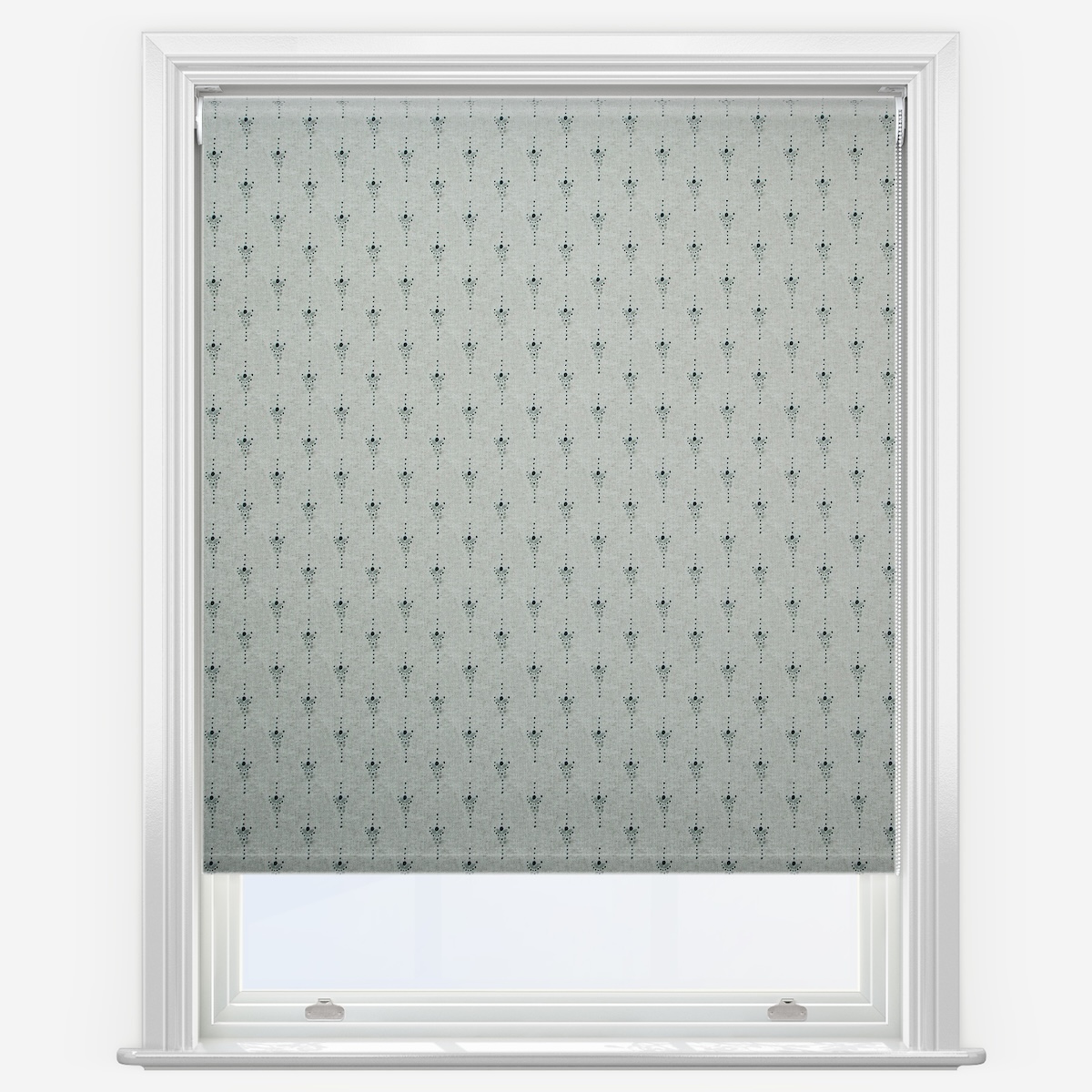 Emily Bond Honor Blossom Blue Roller Blind | Blinds Direct