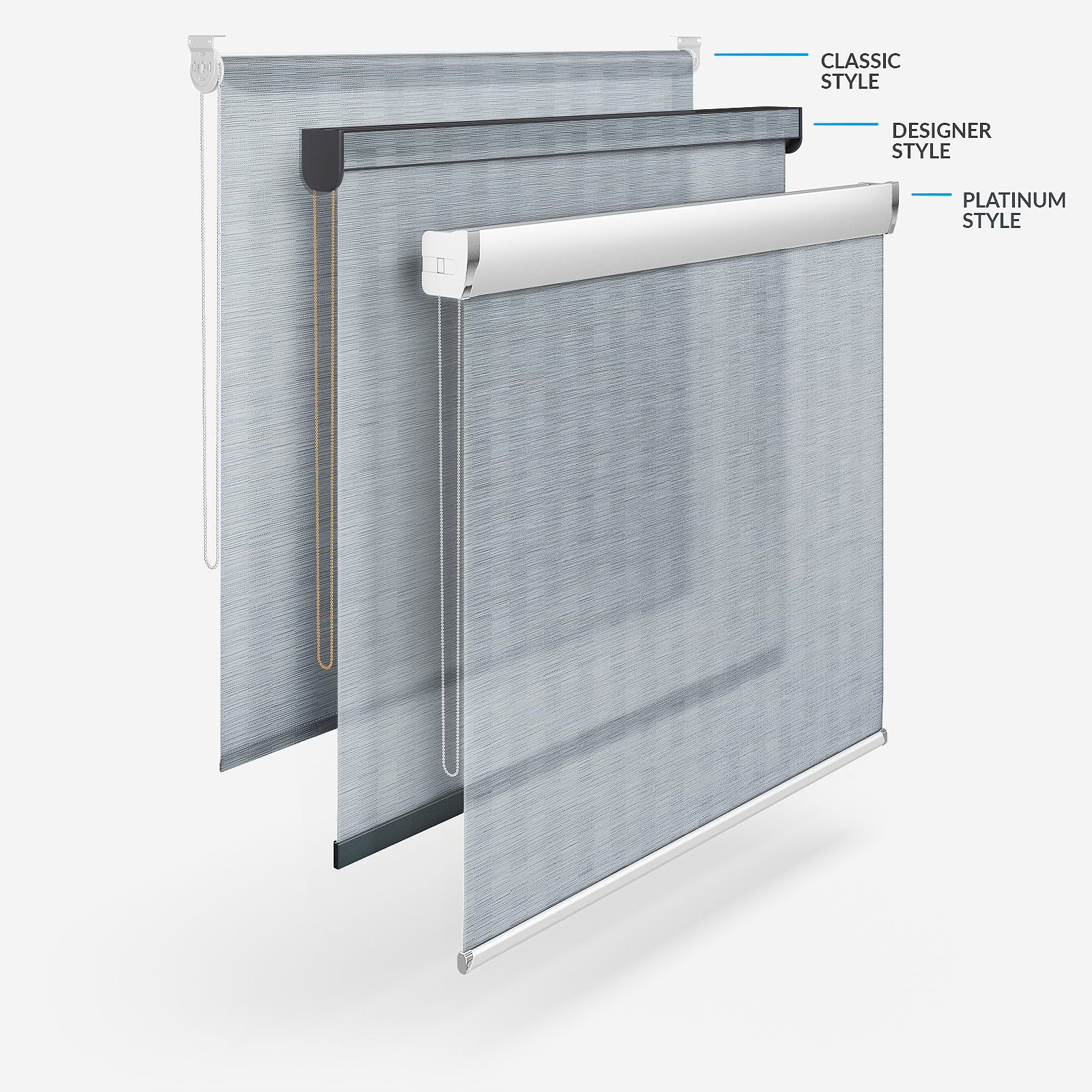 Felix ASC Silver Mist Roller Blind | Blinds Direct