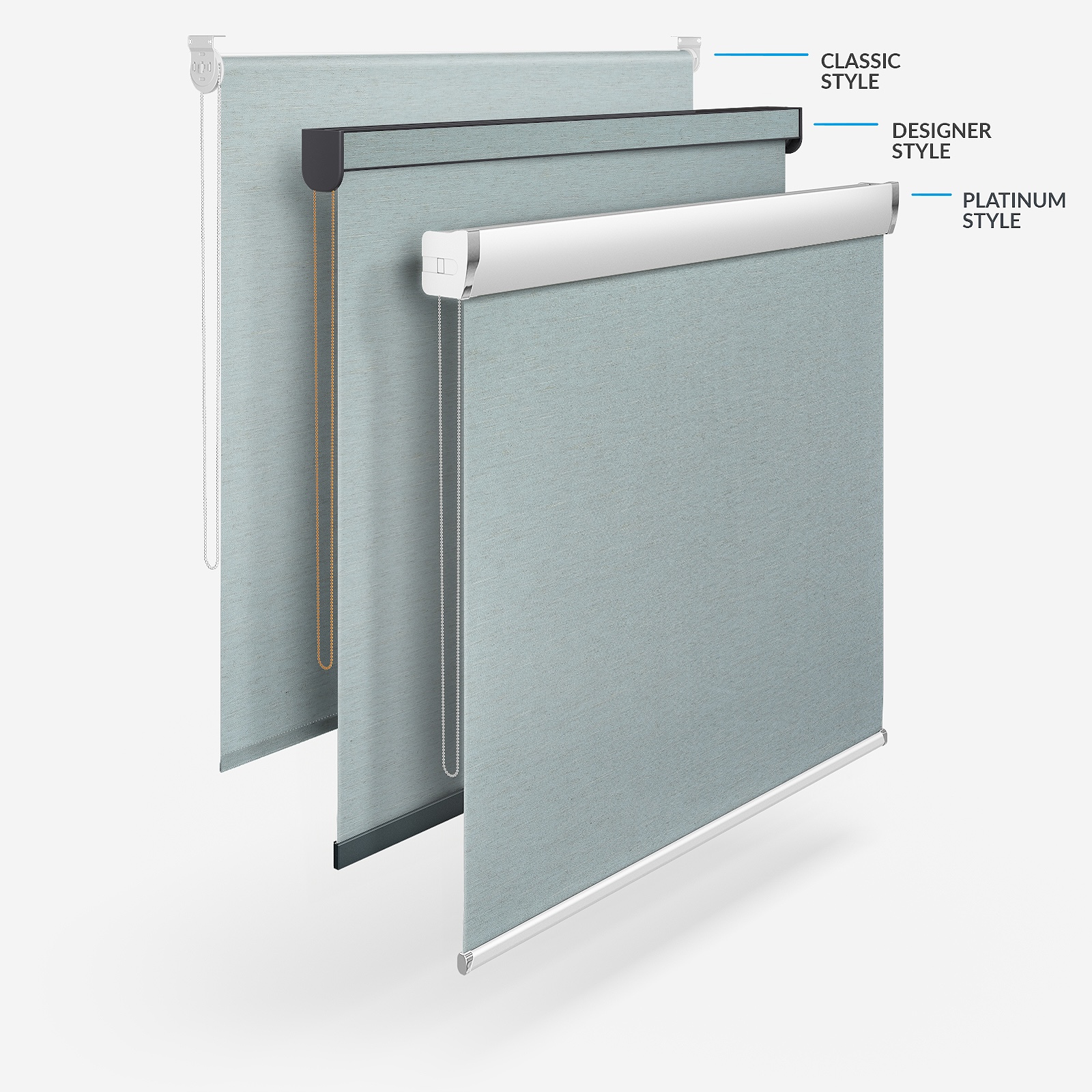 Linenweave Blackout Iron Roller Blind | Blinds Direct