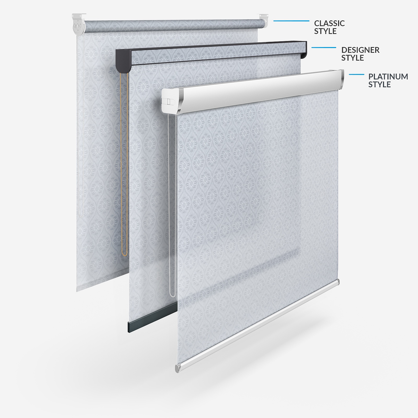 Paige Steel Roller Blind | Blinds Direct