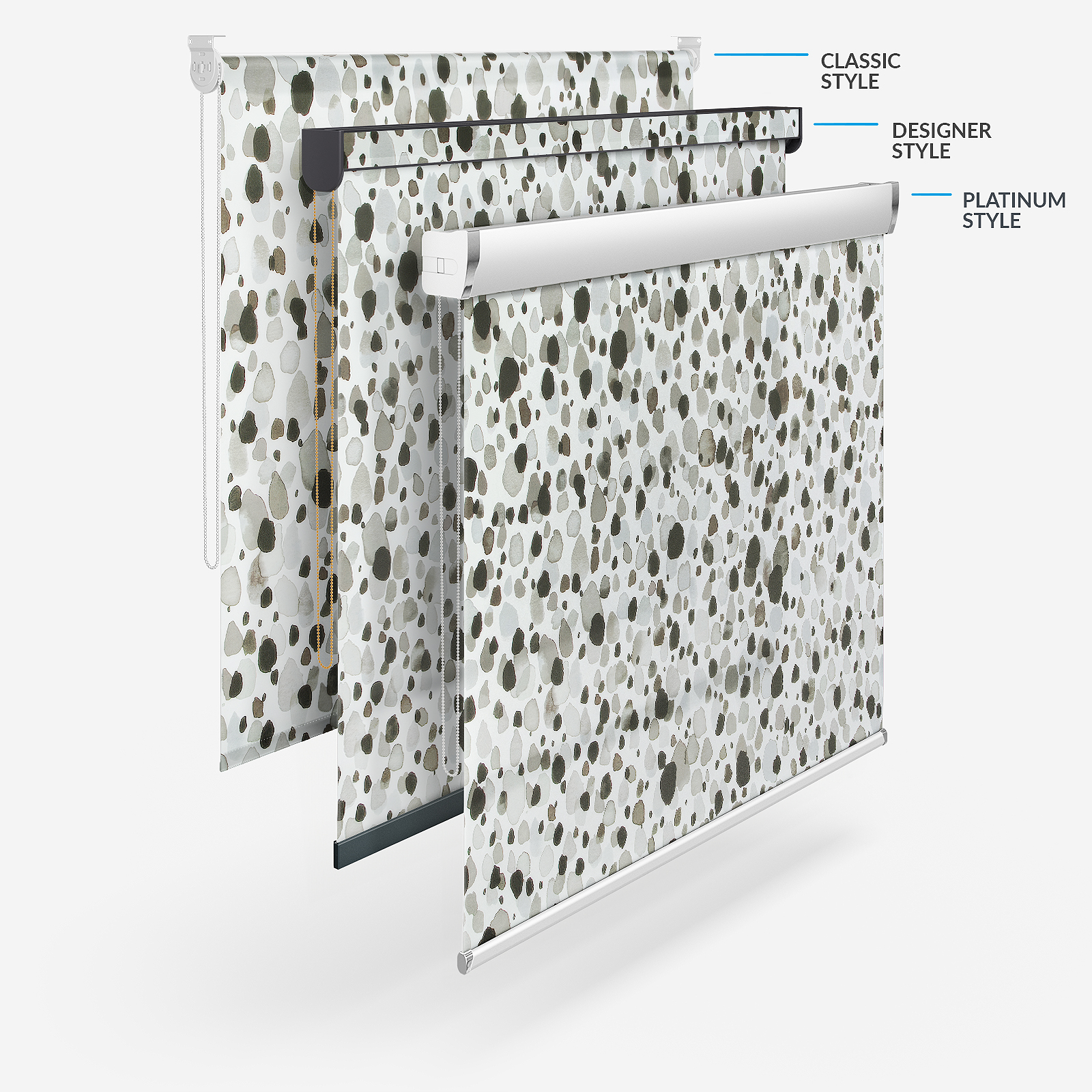 Vinnie Carbon Roller Blind | Blinds Direct