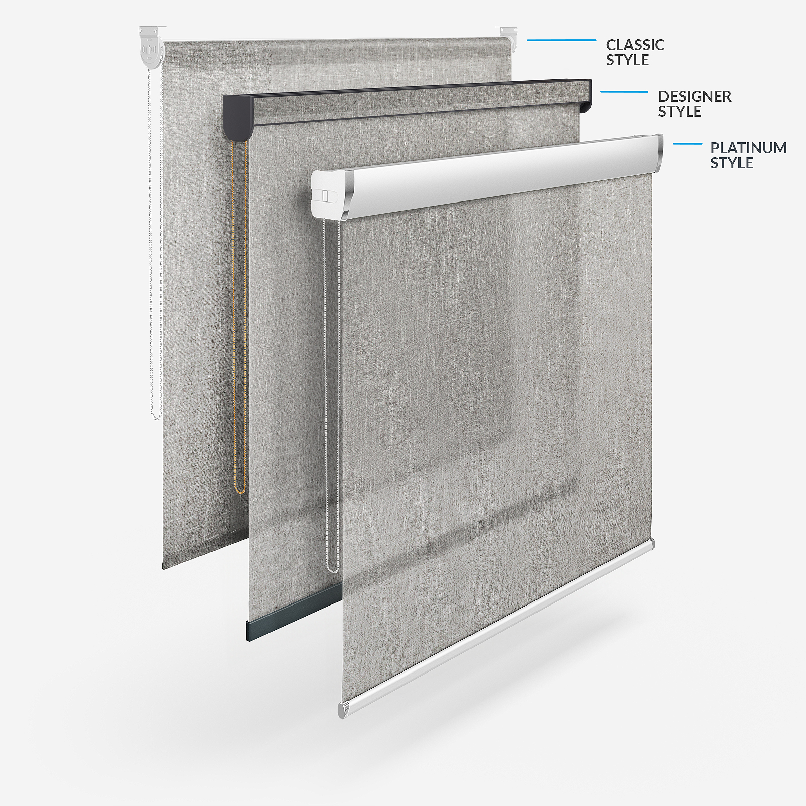 Coulisse Bergen Grey Stone Roller Blind | Blinds Direct