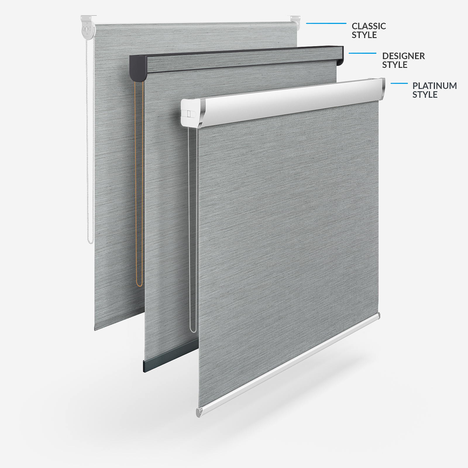 Didsbury Grey Roller Blind | Blinds Direct