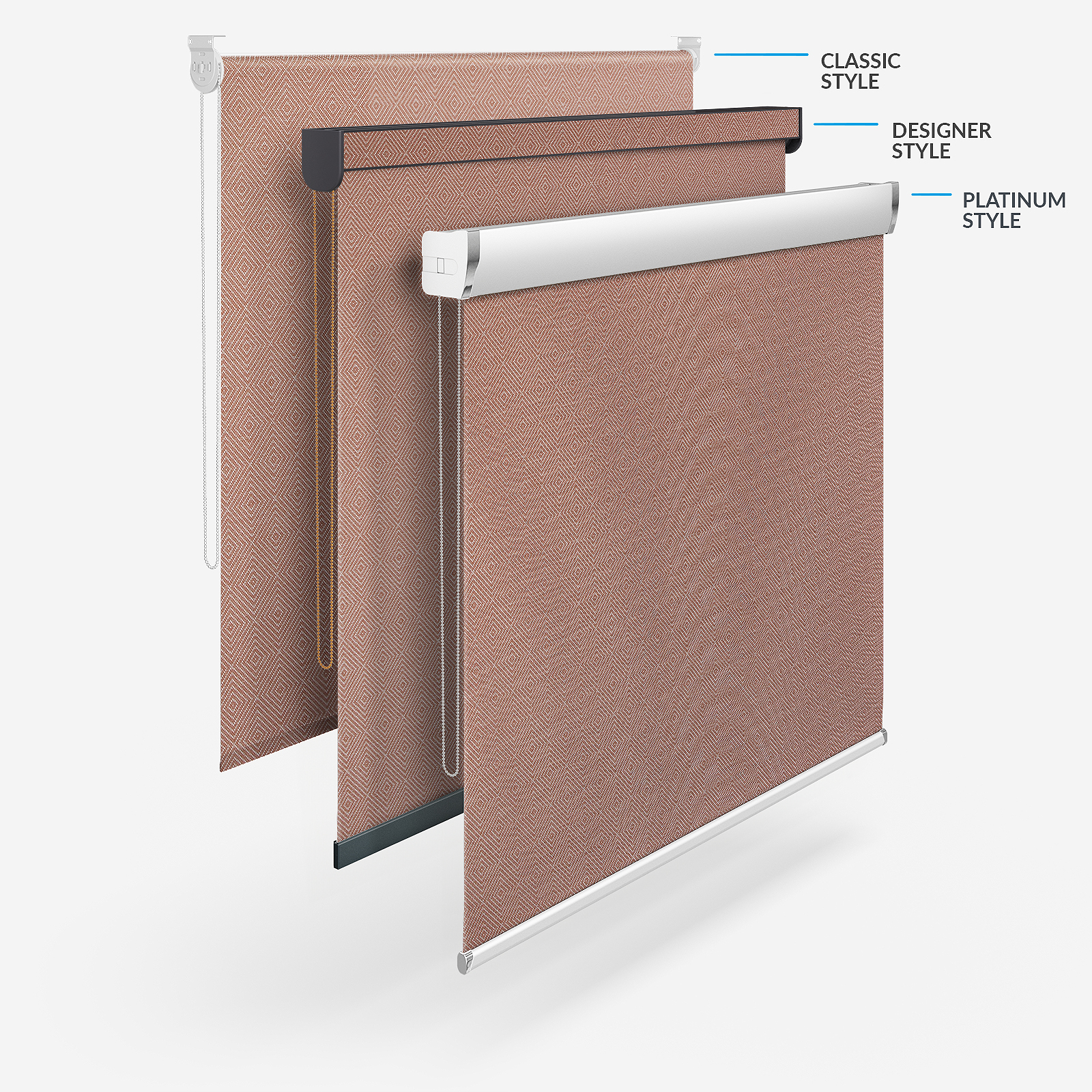 Dunham Terracotta Roller Blind | Blinds Direct