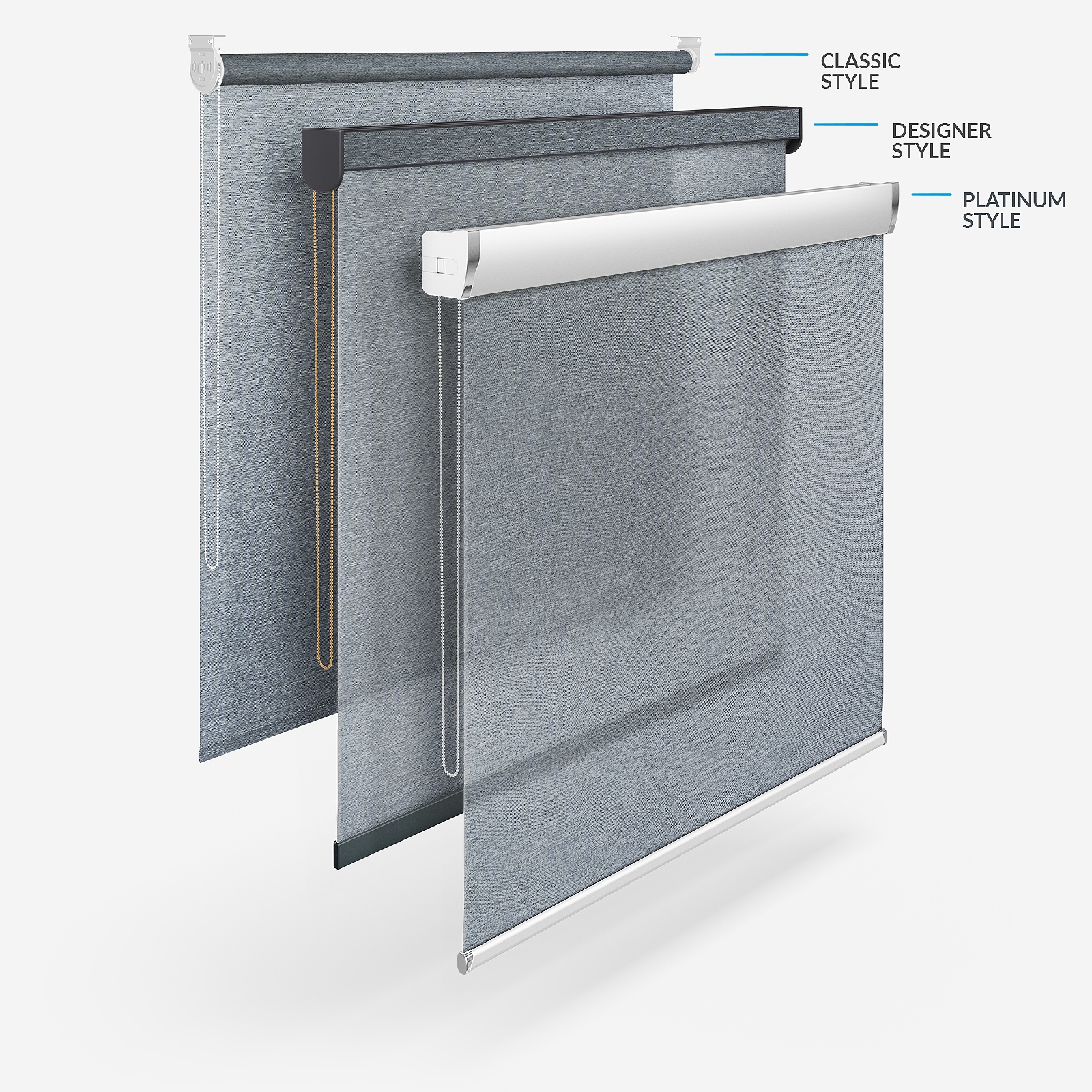 Oxford Grey Marble Roller Blind | Blinds Direct