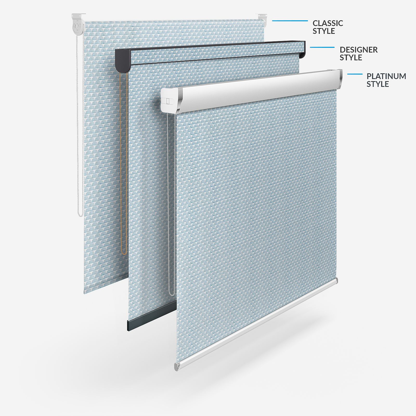 Sonova Studio Nami Celestial Blue Roller Blind | Blinds Direct