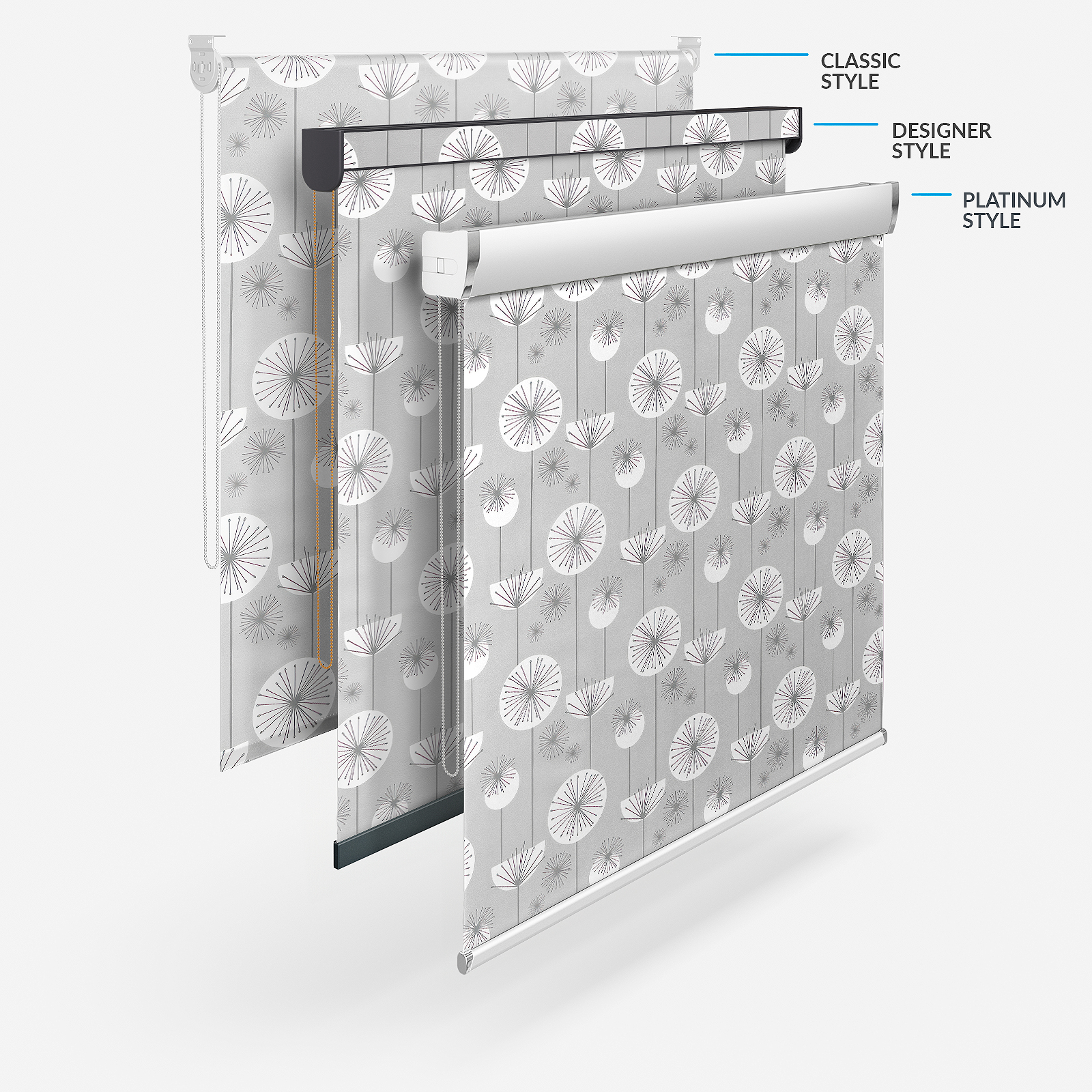 Sonova Studio Nordic Pods Dove Grey Roller Blind